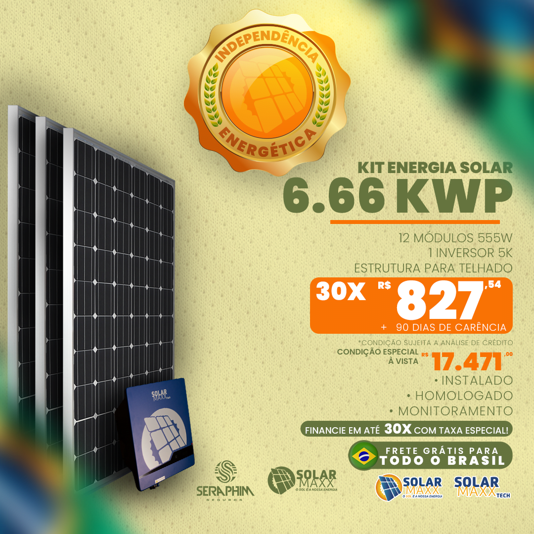 Kit Gerador Solar 800kWh/Mês - Portal Energia Limpa